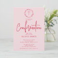 Petal Pink Girls Confirmation Invitation | Zazzle