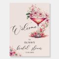 Petals and Prosecco Bridal Shower Welcome Foam Board | Zazzle