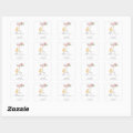Petals & Prosecco - thank you bridal shower Square Sticker | Zazzle