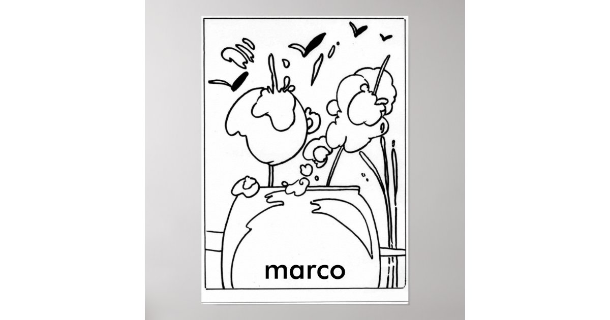 Peter Max style original signed drawing Poster | Zazzle