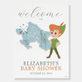Peter Pan - Neverland | Baby Shower Welcome Sign | Zazzle