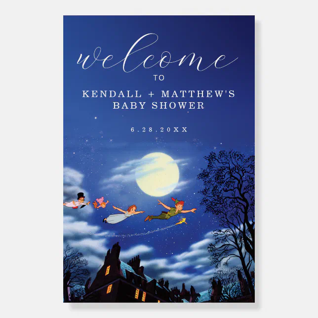 Peter Pan - Neverland | Baby Shower Welcome Sign | Zazzle