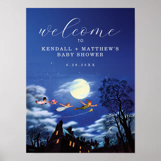 Peter Pan - Neverland | Baby Shower Welcome Sign | Zazzle