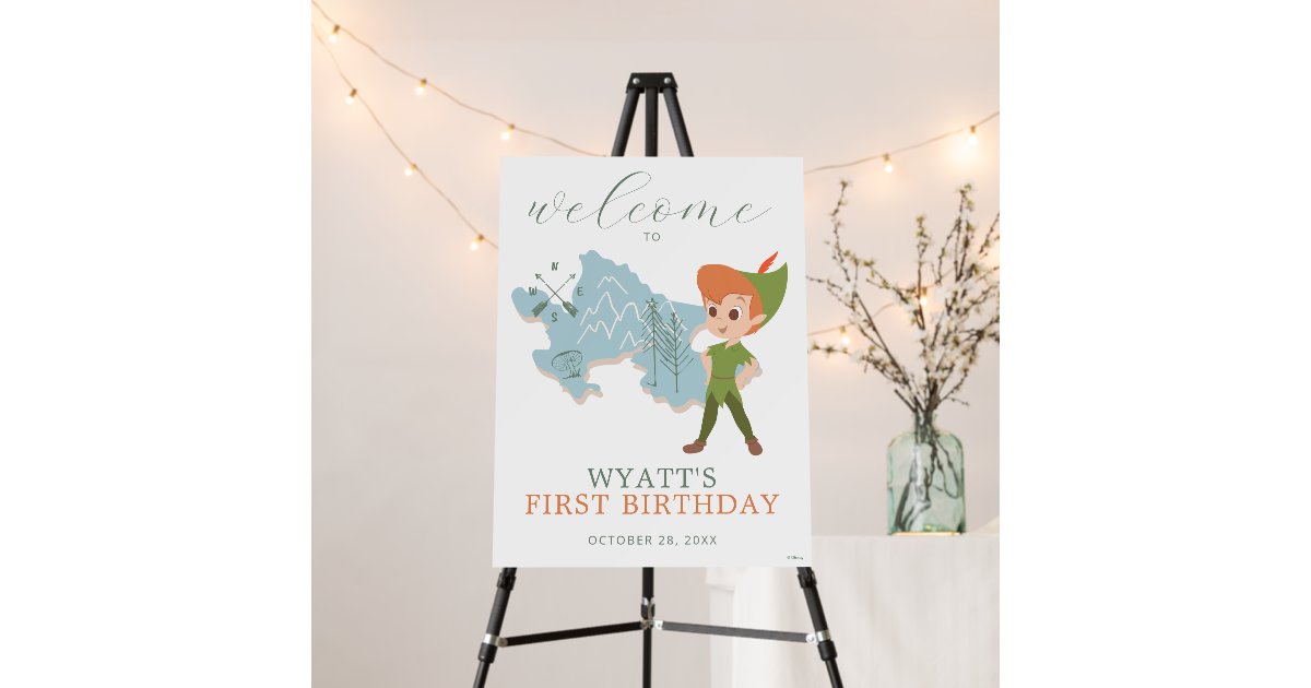 Peter Pan - Neverland | Birthday Welcome Sign | Zazzle