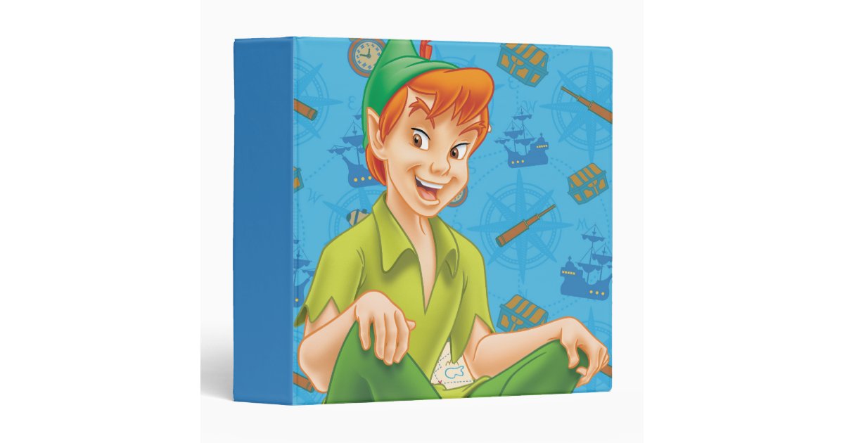 Peter Pan Sitting Down Binder | Zazzle