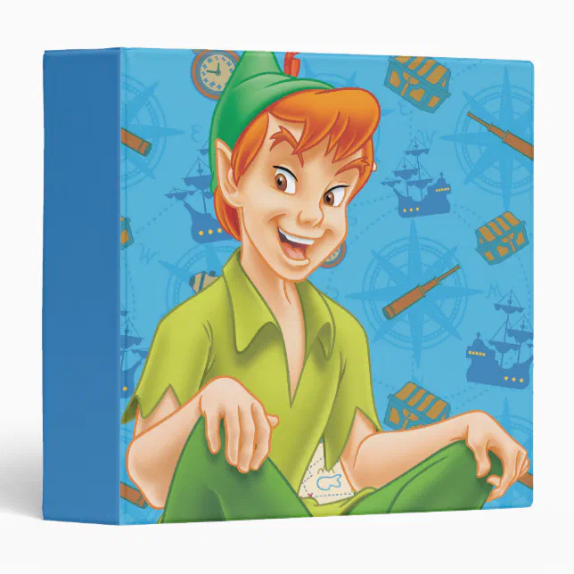 Peter Pan Sitting Down Binder | Zazzle