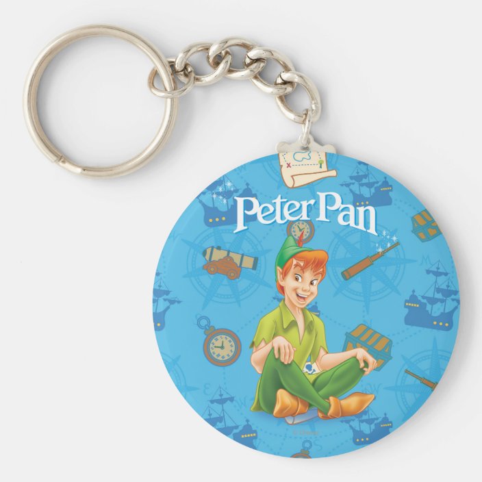 Peter Pan Sitting Down Keychain | Zazzle.com