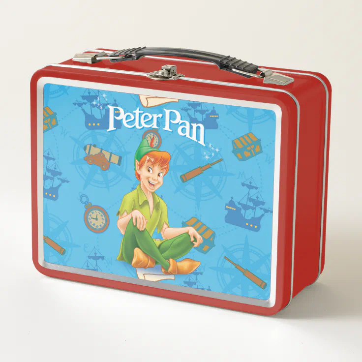 Peter Pan Sitting Down Metal Lunch Box | Zazzle