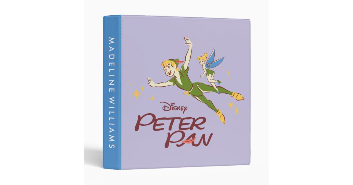 Peter Pan & Tinkerbell 3 Ring Binder | Zazzle