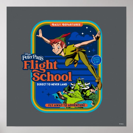 Peter Pan's Flight School Poster | Zazzle