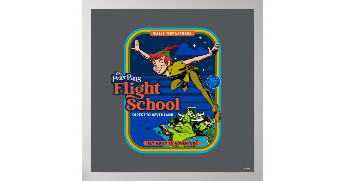 Peter Pan's Flight School Poster | Zazzle