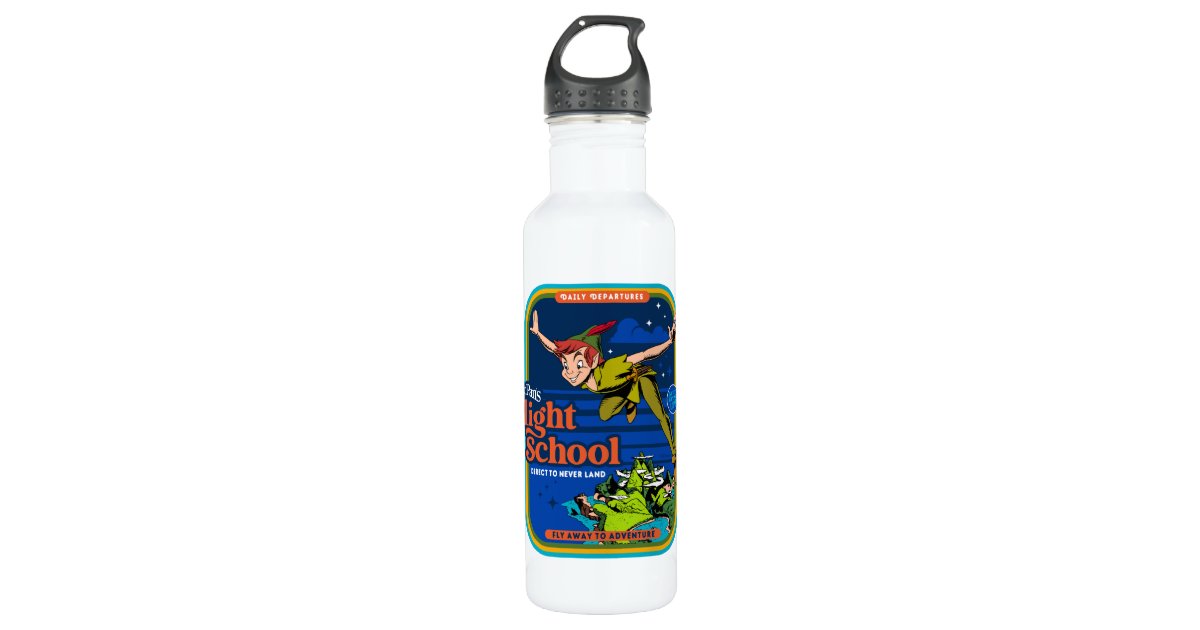 Peter Pan's Flight School Stainless Steel Water Bottle | Zazzle