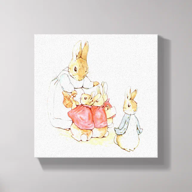 Peter Rabbit and his Sisters (by Beatrix Potter) Canvas Print | Zazzle