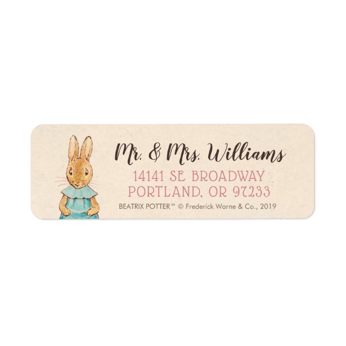 Peter Rabbit | Baby Girl Birthday Label | Zazzle.com