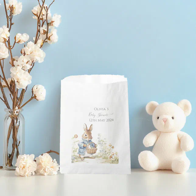 Peter Rabbit Baby Shower Favor Bag | Zazzle