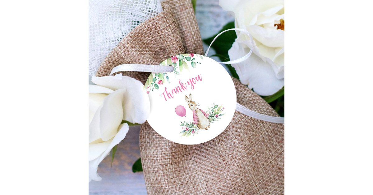 Peter Rabbit Baby Shower Favor Tags | Zazzle