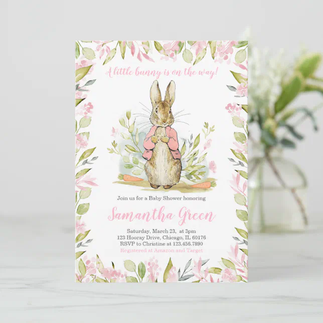 Peter Rabbit Baby Shower Invitation | Zazzle