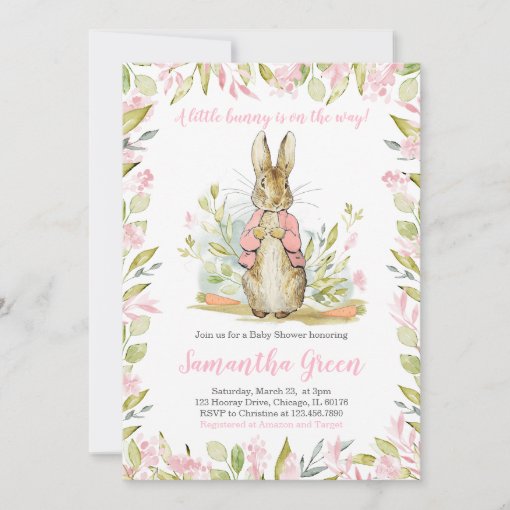 Peter Rabbit Baby Shower Invitation | Zazzle