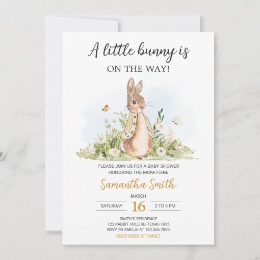 Peter Rabbit Baby Shower Invitation | Zazzle