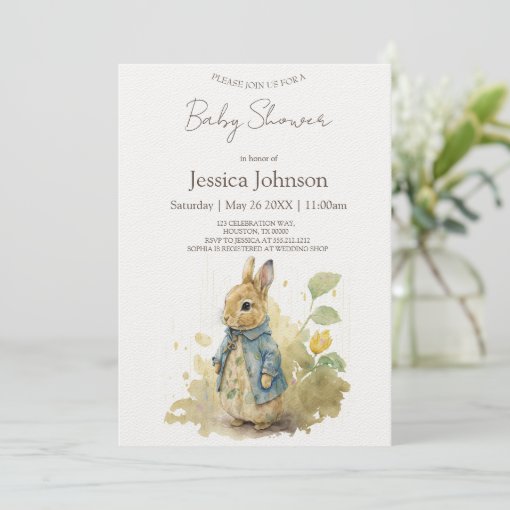 Peter Rabbit Baby Shower Invitation | Zazzle