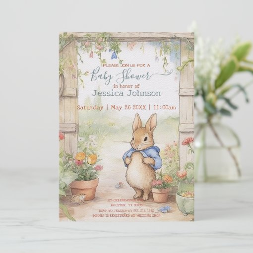 Peter Rabbit Baby Shower Invitation | Zazzle