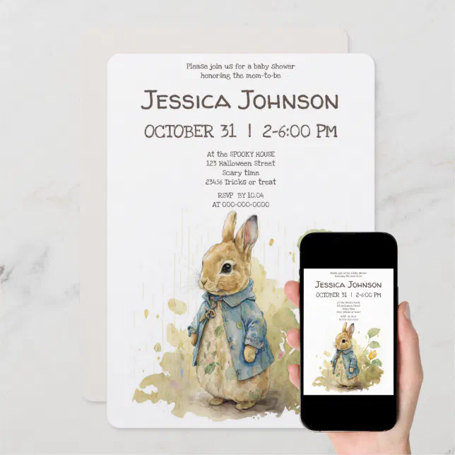 Peter Rabbit Baby Shower Invitation | Zazzle