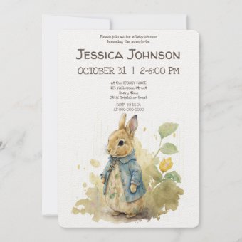 Peter Rabbit Baby Shower Invitation | Zazzle