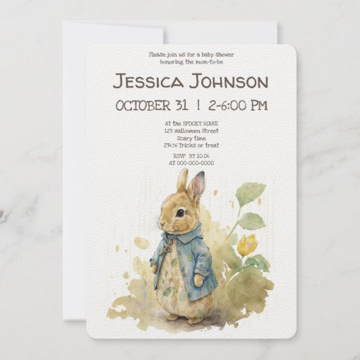 Peter Rabbit Baby Shower Invitation | Zazzle