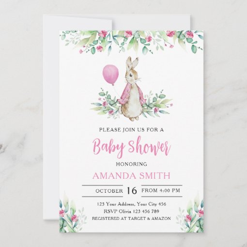 Peter Rabbit Baby Shower Invitation | Zazzle