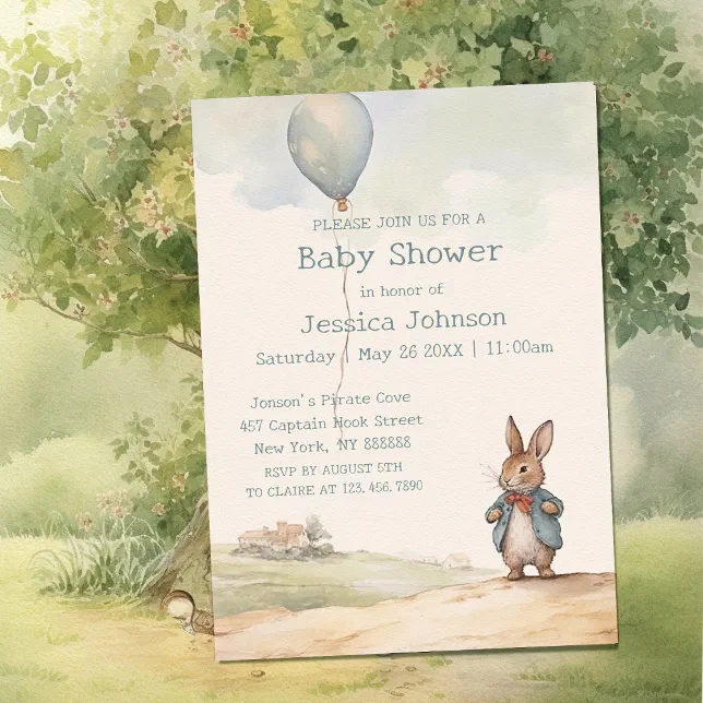 Peter Rabbit Baby Shower Invitation | Zazzle