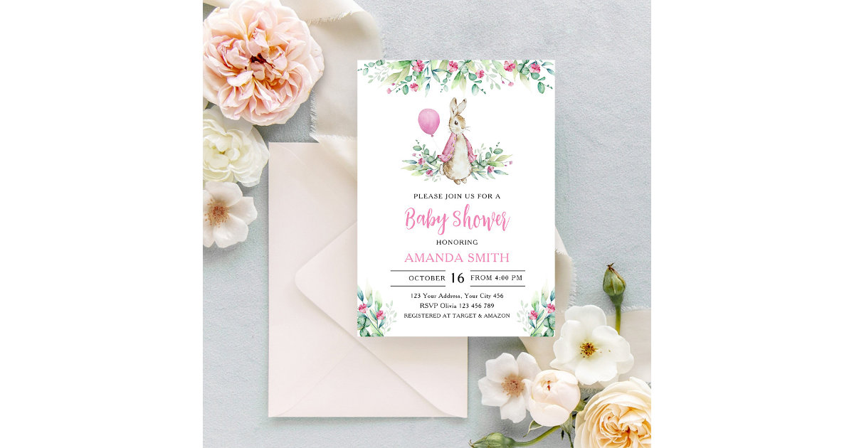 Peter Rabbit Baby Shower Invitation | Zazzle