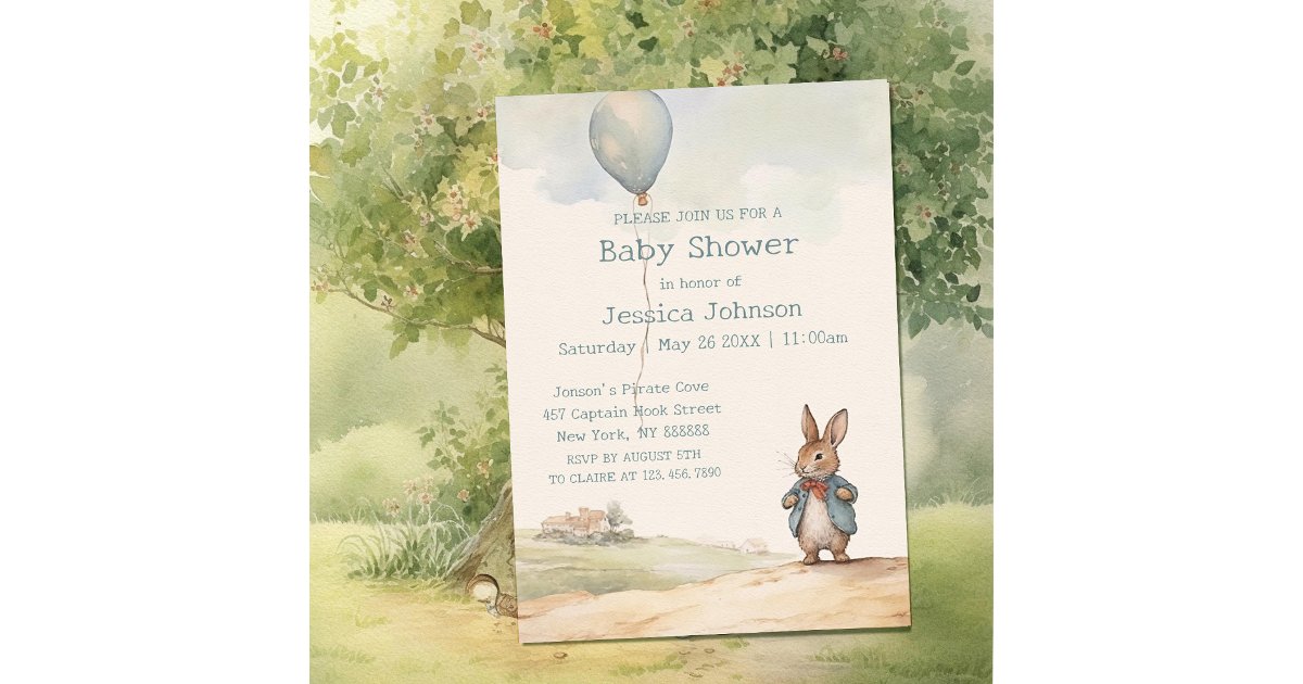 Peter Rabbit Baby Shower Invitation | Zazzle