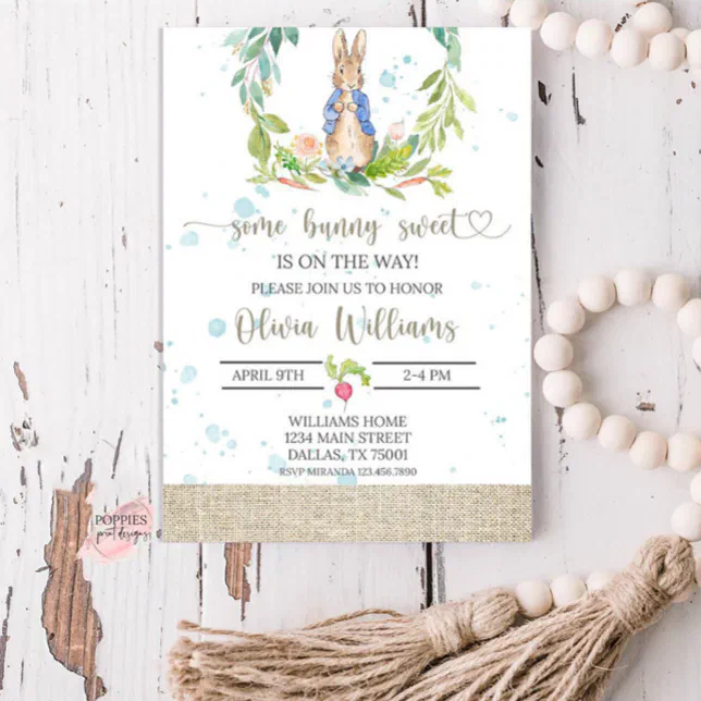 Peter Rabbit Baby Shower Invitation | Zazzle