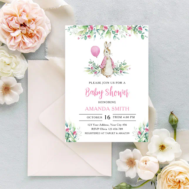Peter Rabbit Baby Shower Invitation | Zazzle