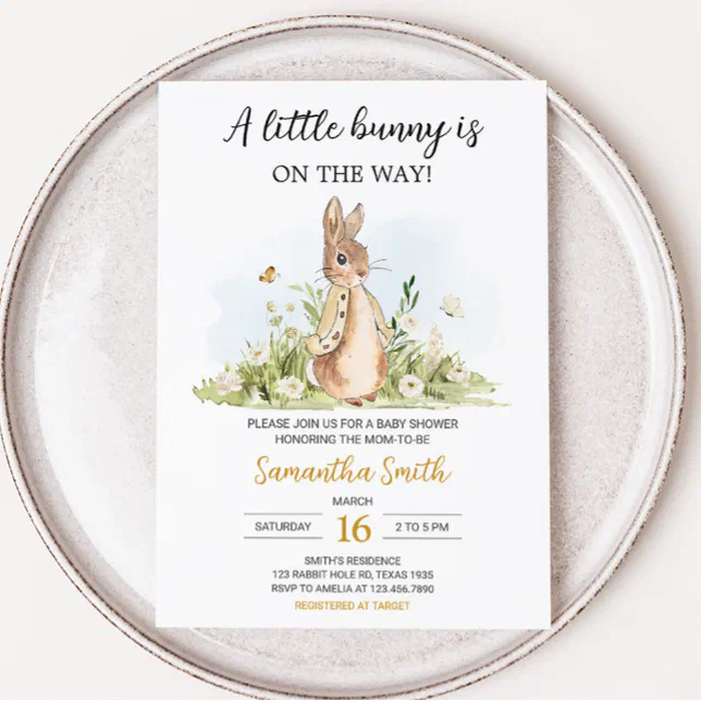 Peter Rabbit Baby Shower Invitation | Zazzle