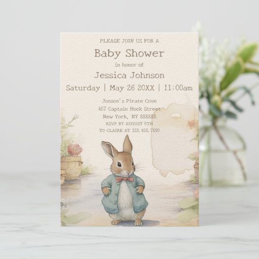 Peter Rabbit Baby Shower Invitation | Zazzle