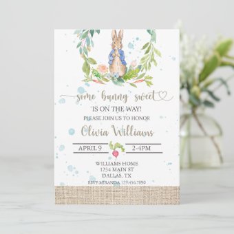 Peter Rabbit Baby Shower Invitation | Zazzle