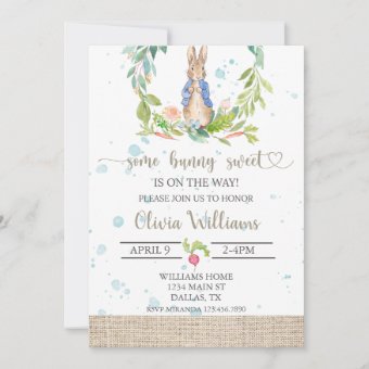 Peter Rabbit Baby Shower Invitation | Zazzle