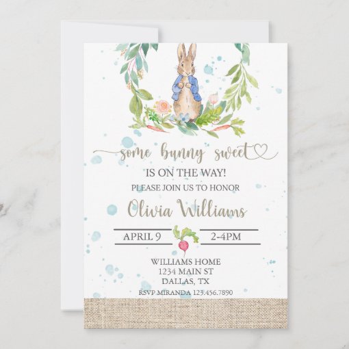 Peter Rabbit Baby Shower Invitation | Zazzle