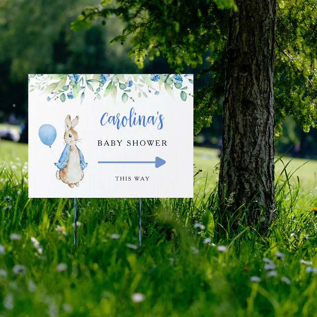 Peter Rabbit Baby Shower Sign | Zazzle
