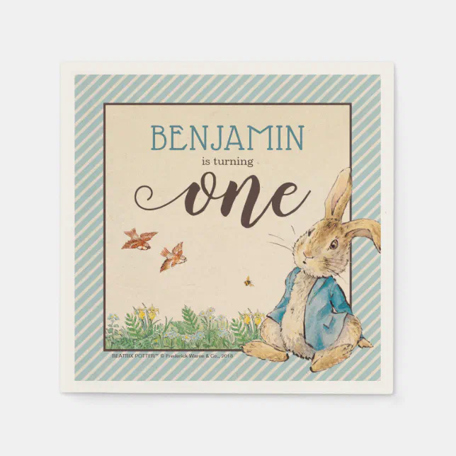 Peter Rabbit | Baby's First Birthday Napkins | Zazzle