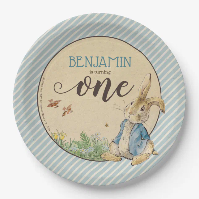 Peter Rabbit | Baby's First Birthday Paper Plates | Zazzle
