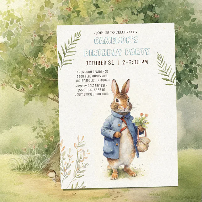 Peter Rabbit Birthday Invitation | Zazzle