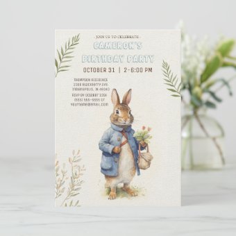 Peter Rabbit Birthday Invitation | Zazzle