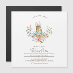 Peter Rabbit Birthday Magnetic Invitation | Zazzle