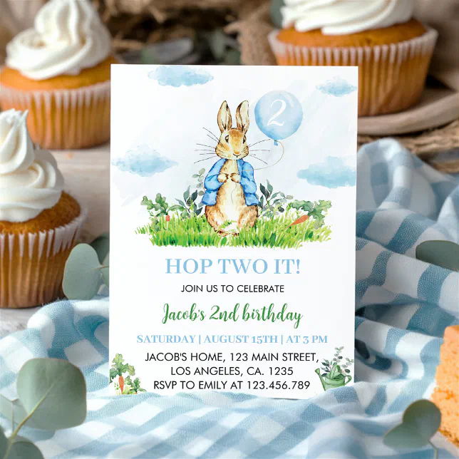 Peter Rabbit Boy Birthday Invitation | Zazzle