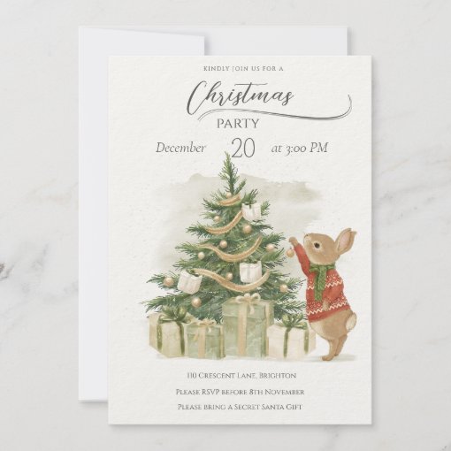 Peter Rabbit Christmas tree Invitation | Zazzle