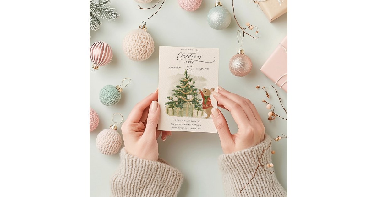 Peter Rabbit Christmas tree Invitation | Zazzle