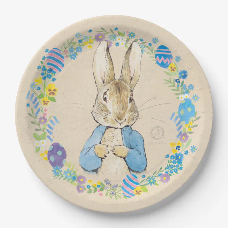 Peter Rabbit Easter Floral Paper Plates | Zazzle