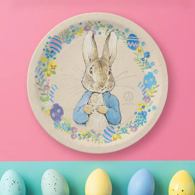 Peter Rabbit Easter Floral Paper Plates | Zazzle